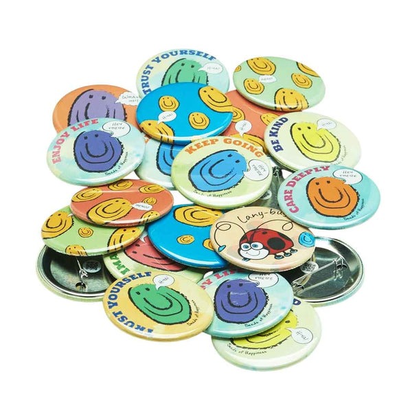 Smile Pattern Buttons - Seeds of Happiness